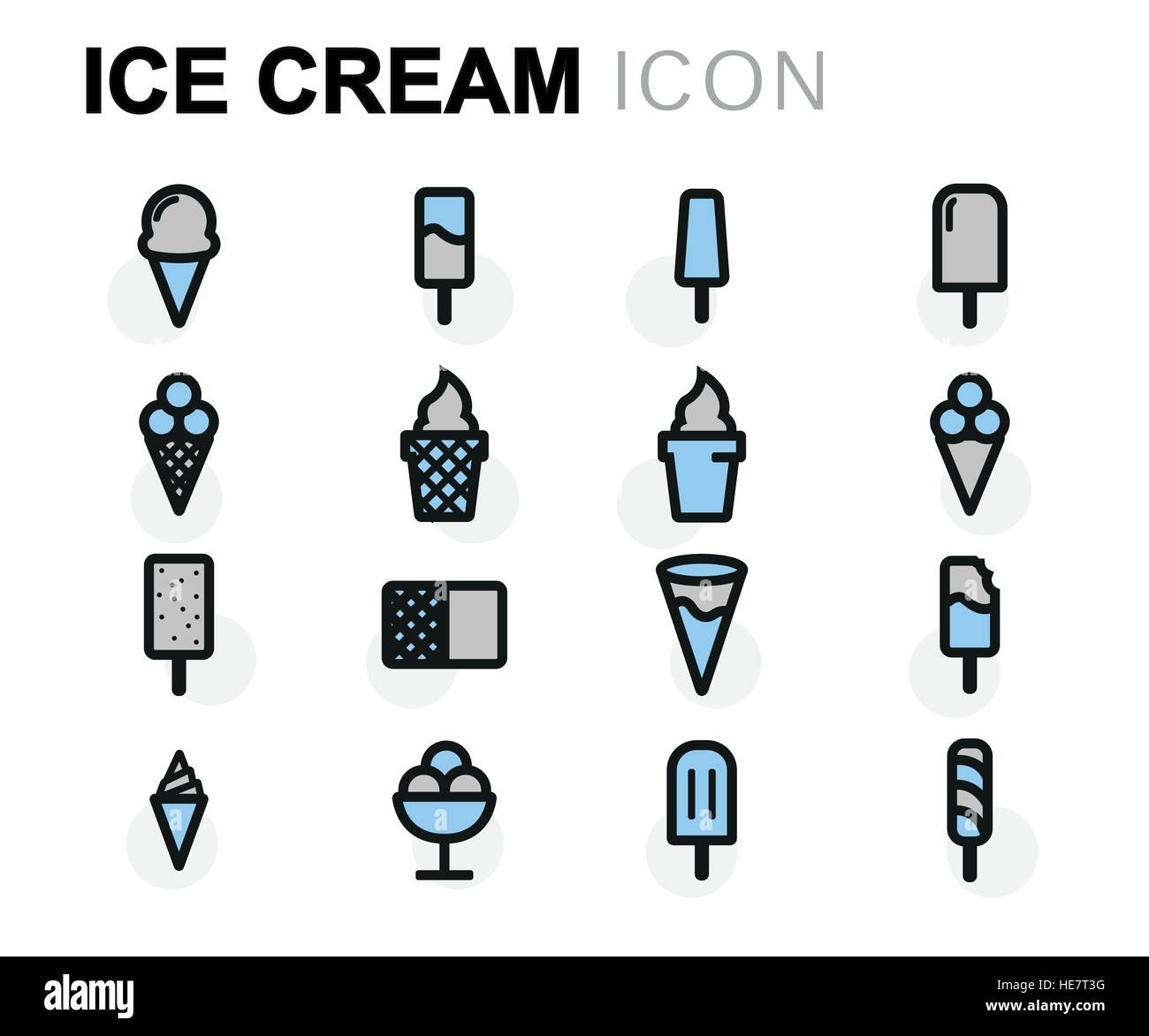 Vector flat ice cream icons set Stock Vector Image & Art - Alamy