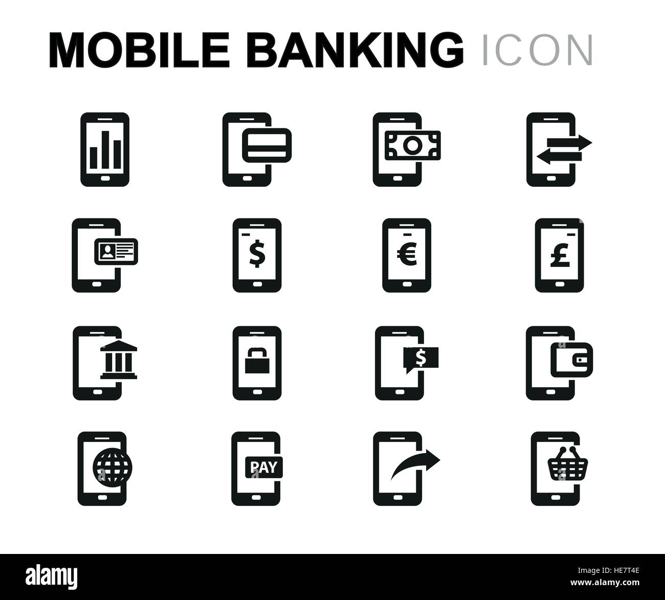 Vector line mobile banking icons set Stock Vector Image & Art - Alamy Vector line mobile banking icons set Stock Vector Image & Art - Alamy