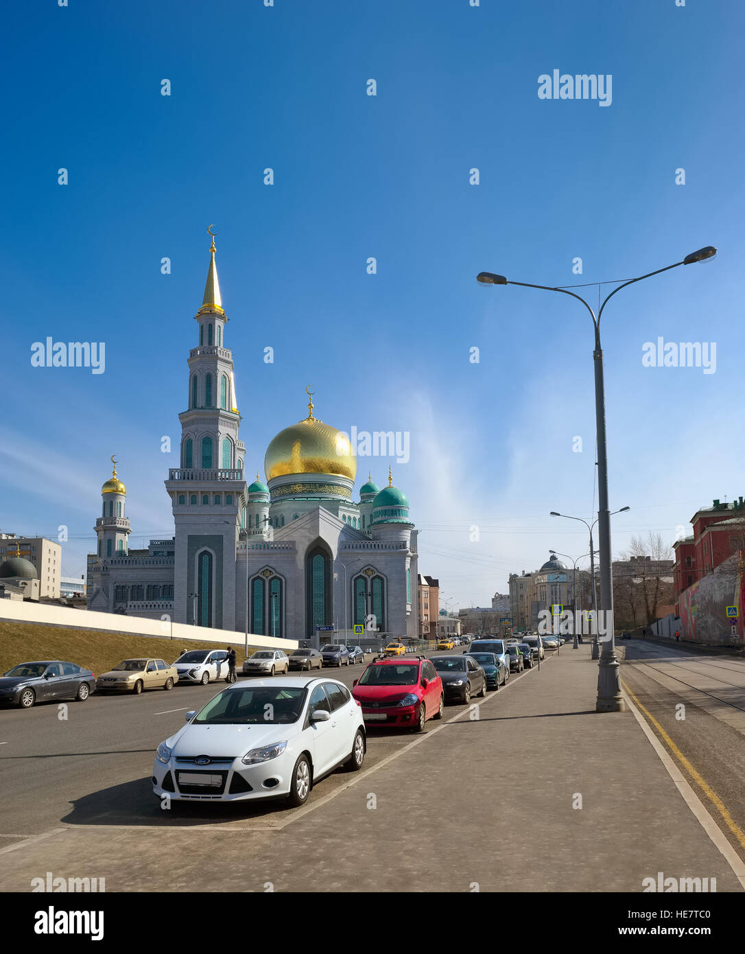 Moscow Cathedral Mosque, the main mosque in Moscow, landmark Stock ...