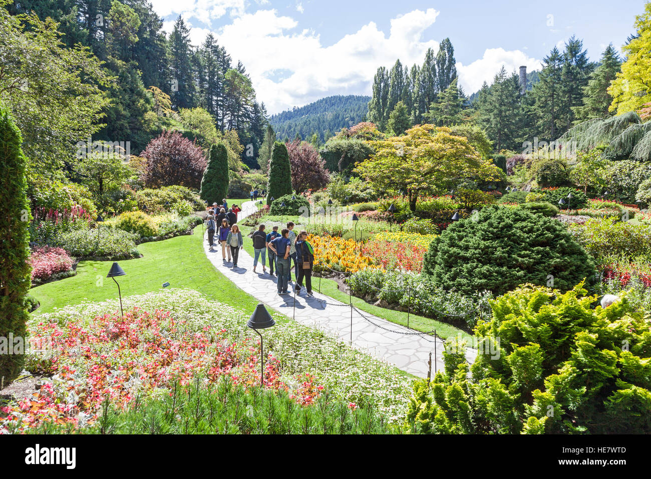 Butchart Gardens near Victoria Vancouver Island British Columbia ...