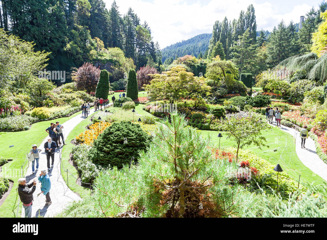 Butchart Gardens near Victoria Vancouver Island British Columbia ...