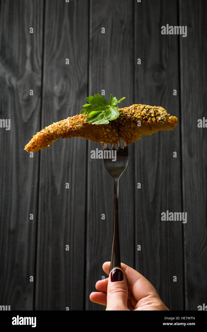 Fish meal hand fork hi-res stock photography and images - Alamy