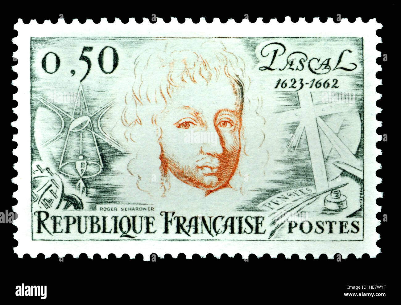 Blaise Pascal French Physicist Mathematician Stock Photos & Blaise ...