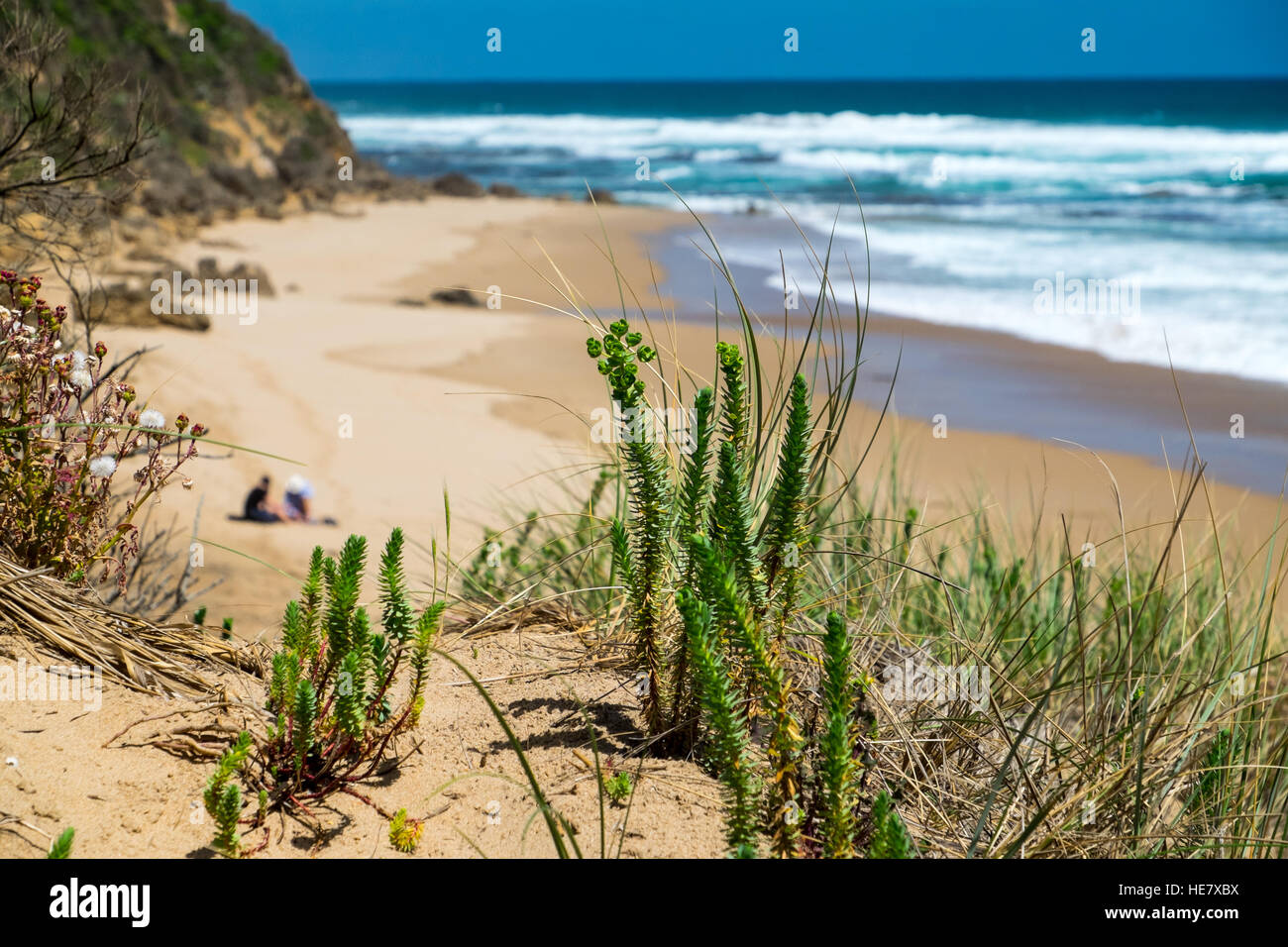 Coastal scenery on The Great Ocean Road in the Australian state of ...