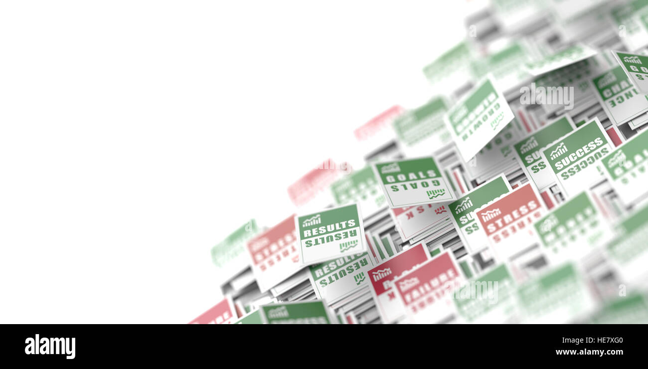 Business risk, success, chance and opportunity concept, 3d rendering ...