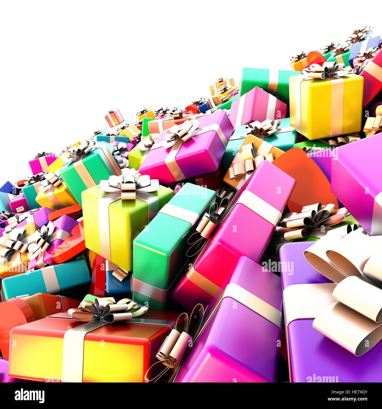 Infinite gift boxes 3d rendering background Stock Photo - Alamy