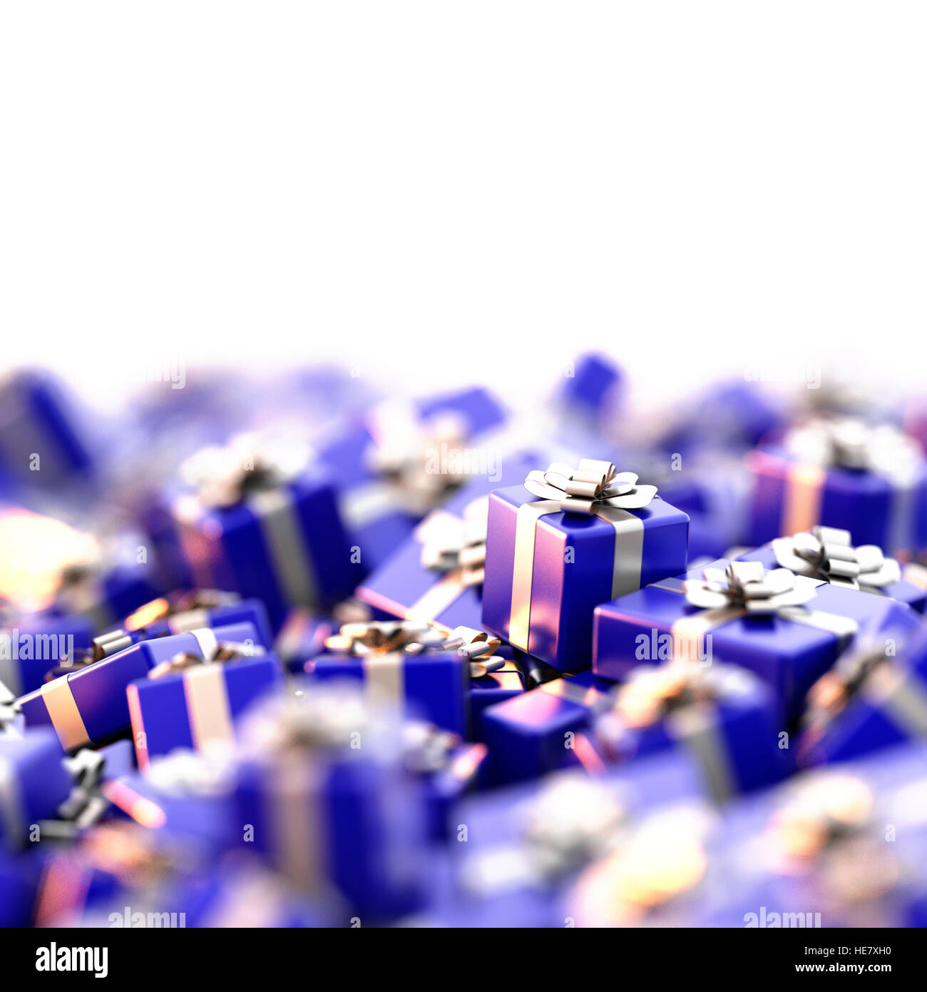 Infinite gift boxes 3d rendering background Stock Photo - Alamy
