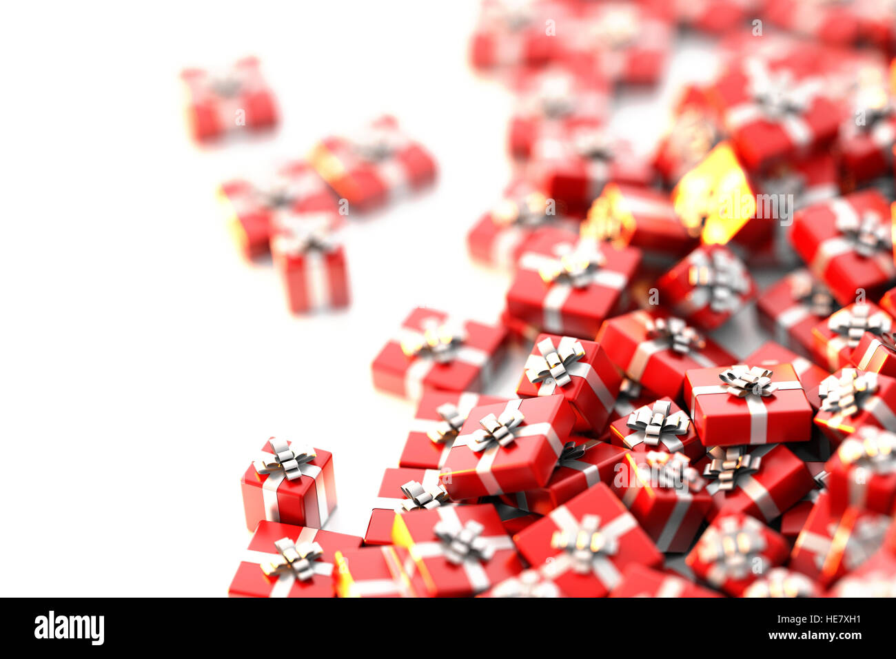 Infinite gift boxes 3d rendering background Stock Photo - Alamy