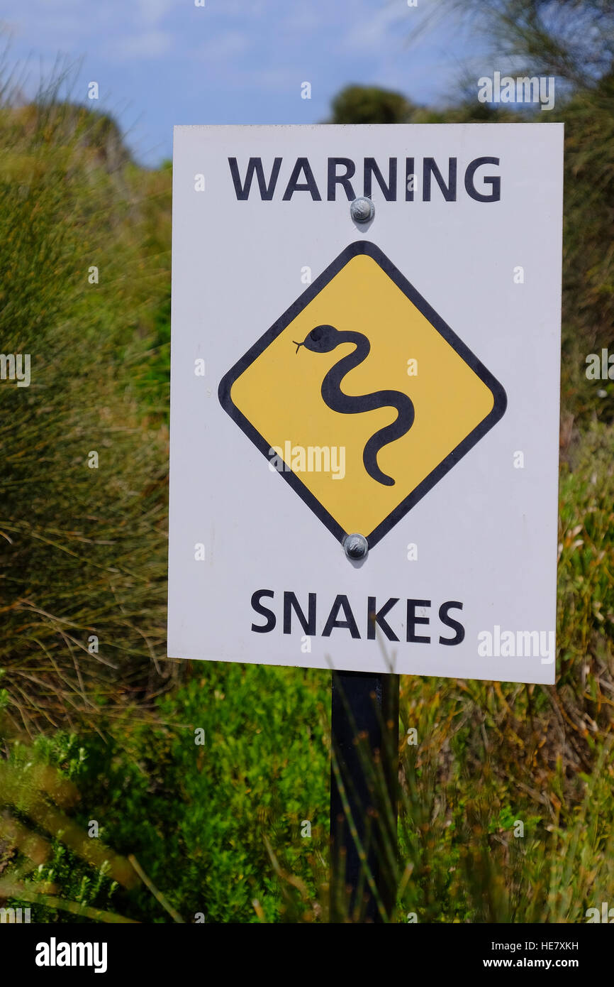 Warning Snakes Sign High Resolution Stock Photography and Images - Alamy