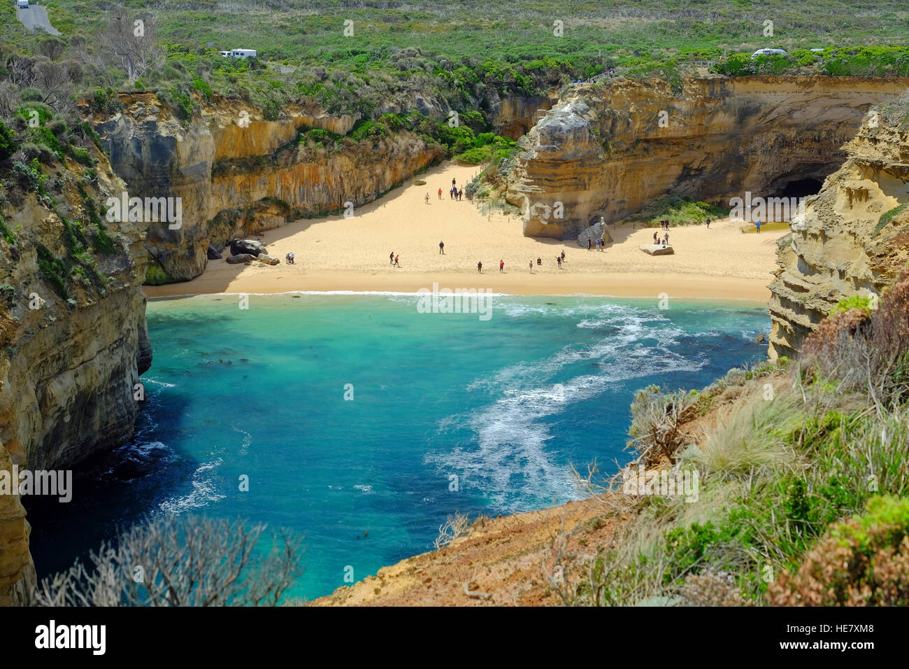 The Loch Ard Gorge on the Great Ocean Road in the Australian state of ...