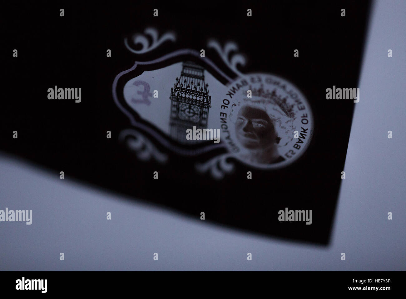 Low light photo showing a reflection of the see through section of the ...