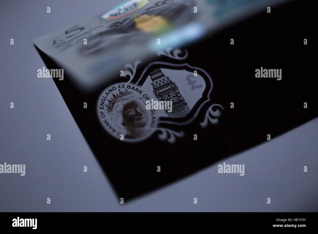 Low light photo showing a reflection of the see through section of the ...