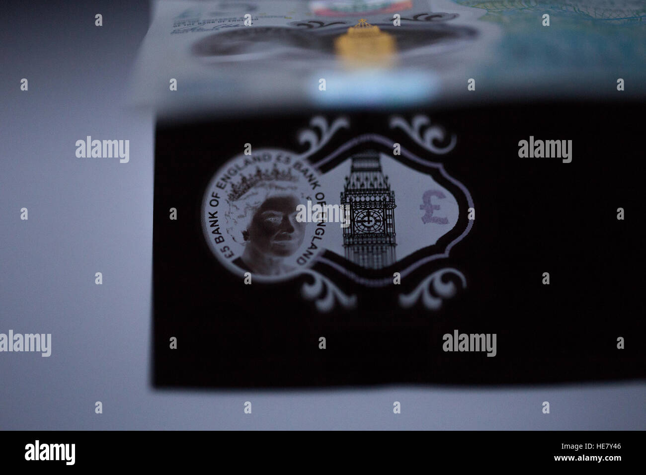 Low light photo showing a reflection of the see through section of the ...