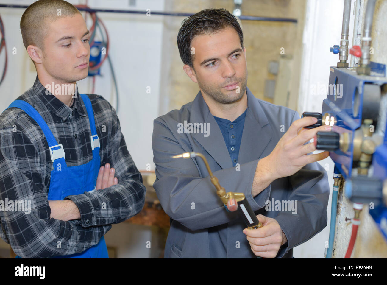 fixing the valves Stock Photo - Alamy