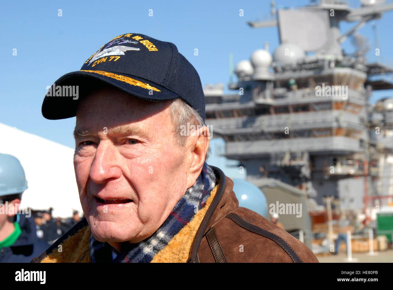 Former U.S. President George H.W. Bush watches dead load launches from ...
