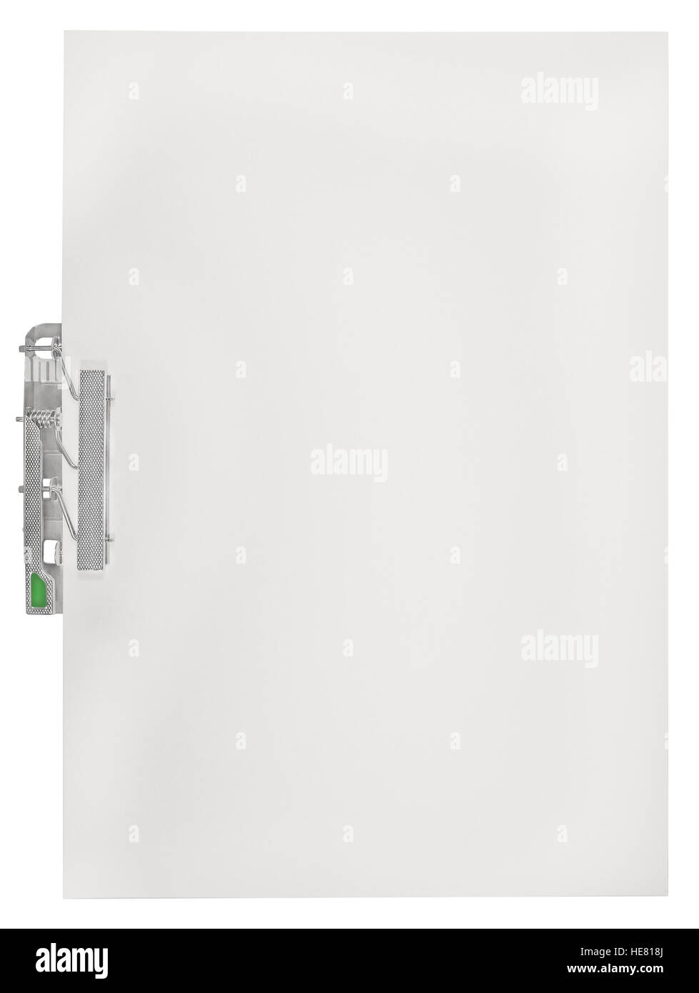 Vertical clipboard, blank empty isolated white paper file copy space ...