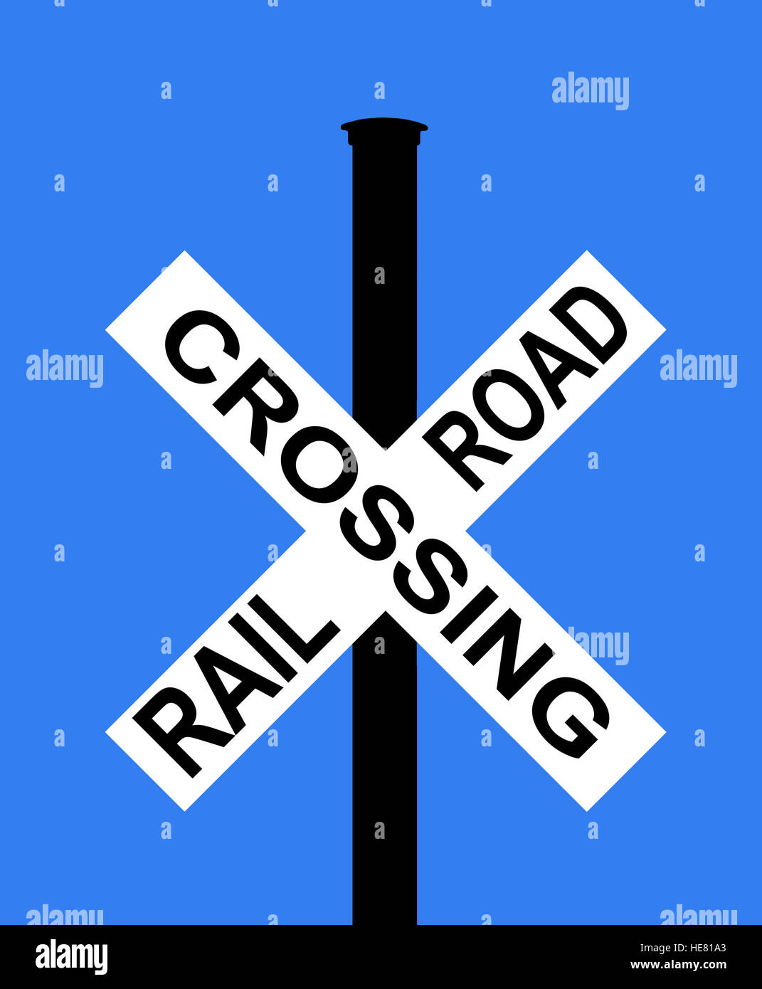 Railroad crossing with barrier or gate ahead Stock Photo - Alamy