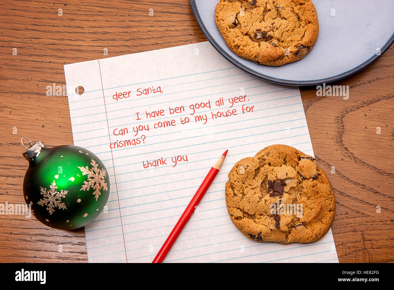 Christmas cookie letter hi-res stock photography and images - Alamy
