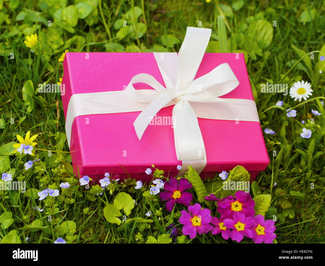 pink gift box Stock Photo - Alamy
