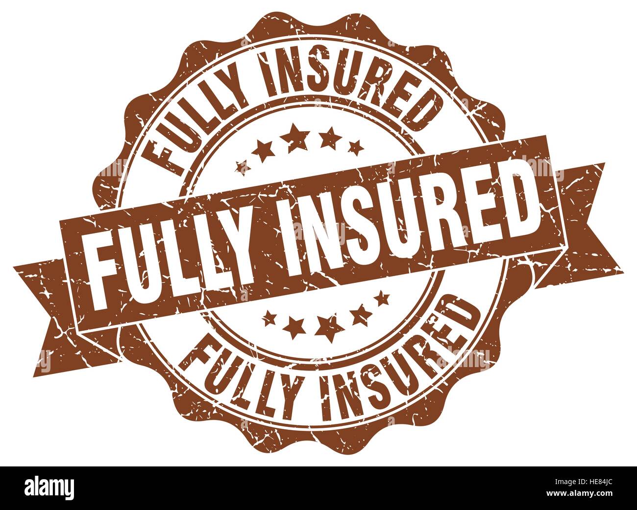 fully insured stamp. sign. seal Stock Vector Image & Art - Alamy
