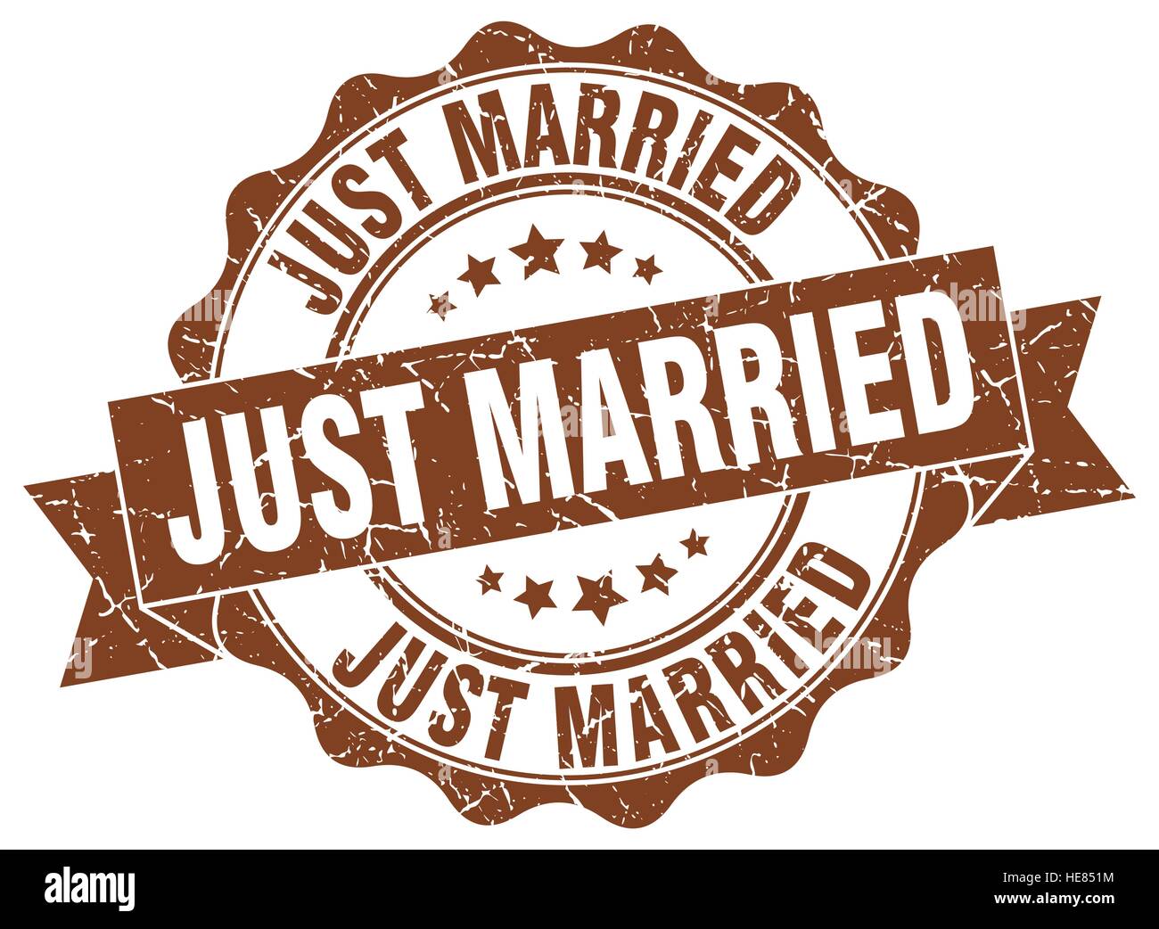just married stamp. sign. seal Stock Vector Image & Art - Alamy