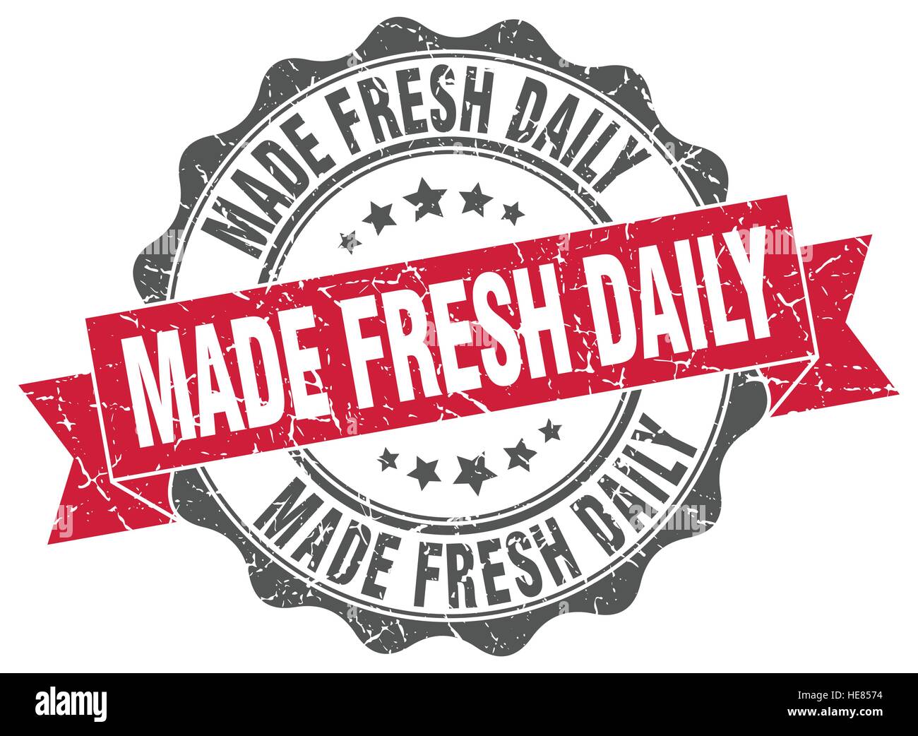 Made fresh daily stamp sign hi-res stock photography and images - Alamy