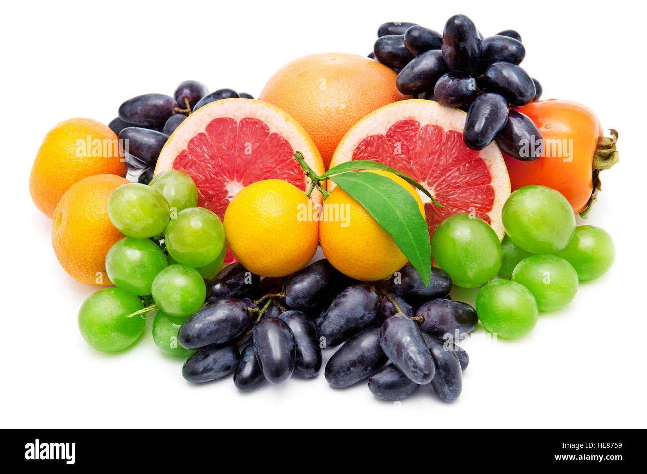 Set of fruits isolated on white background Stock Photo - Alamy