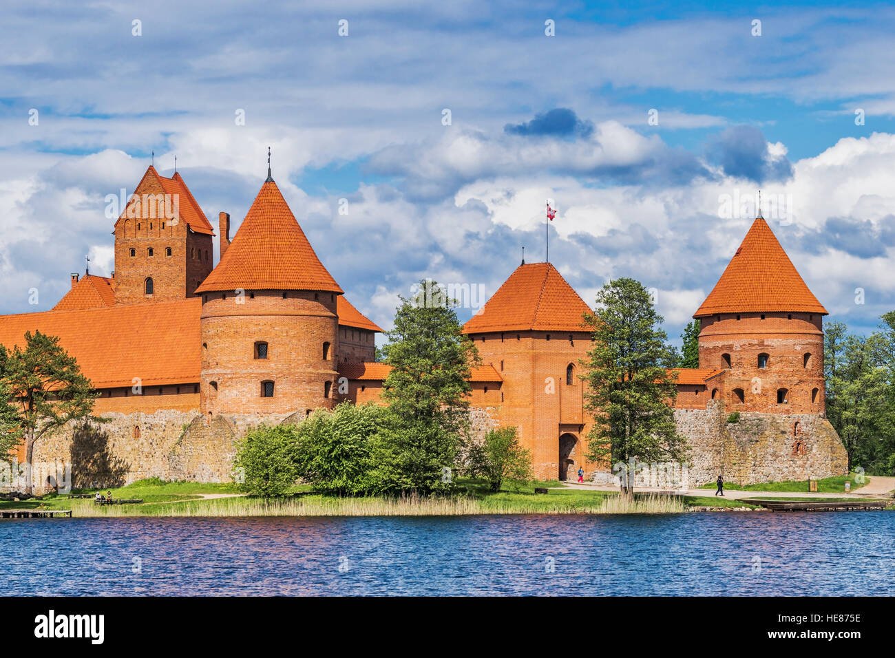 Trakai Island Castle was built in the 14th century and is situated ...