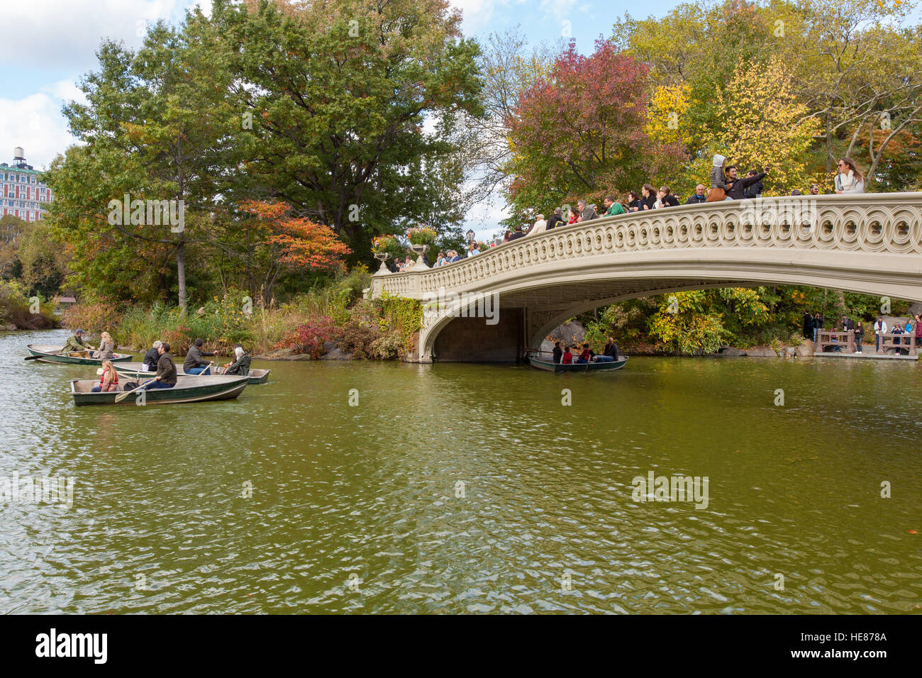 Bow Bridge, Central park, New York City, United States of America Stock ...