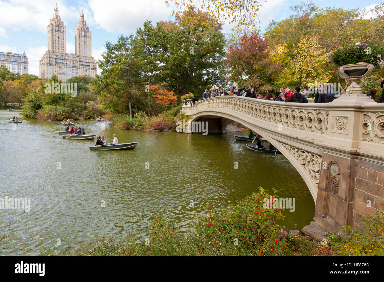 Bow Bridge, Central park, New York City, United States of America Stock ...