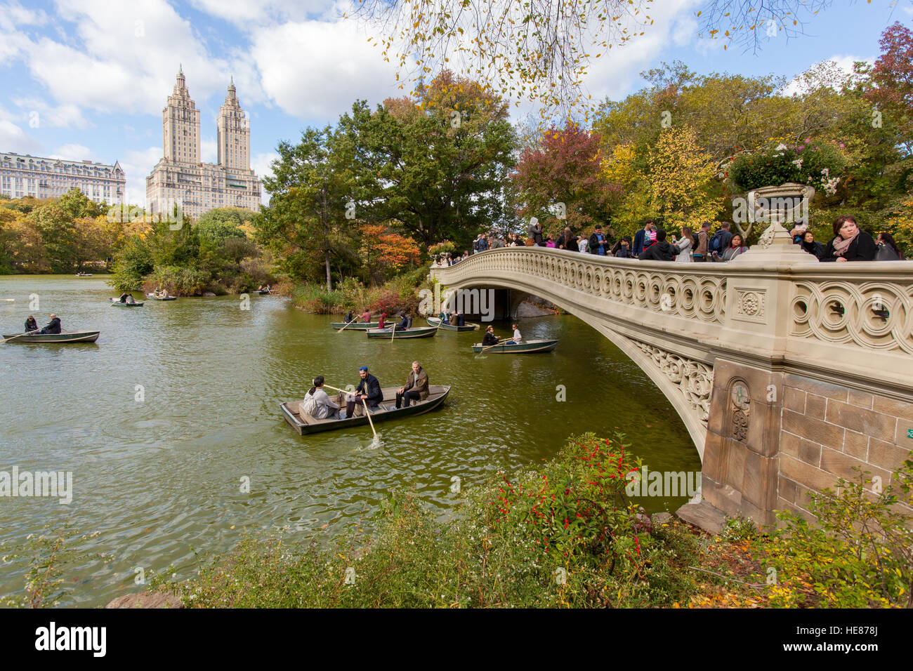 Bow Bridge, Central park, New York City, United States of America Stock ...