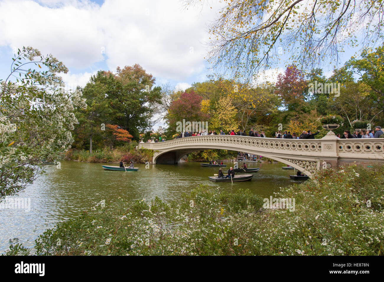 Bow Bridge, Central park, New York City, United States of America Stock ...