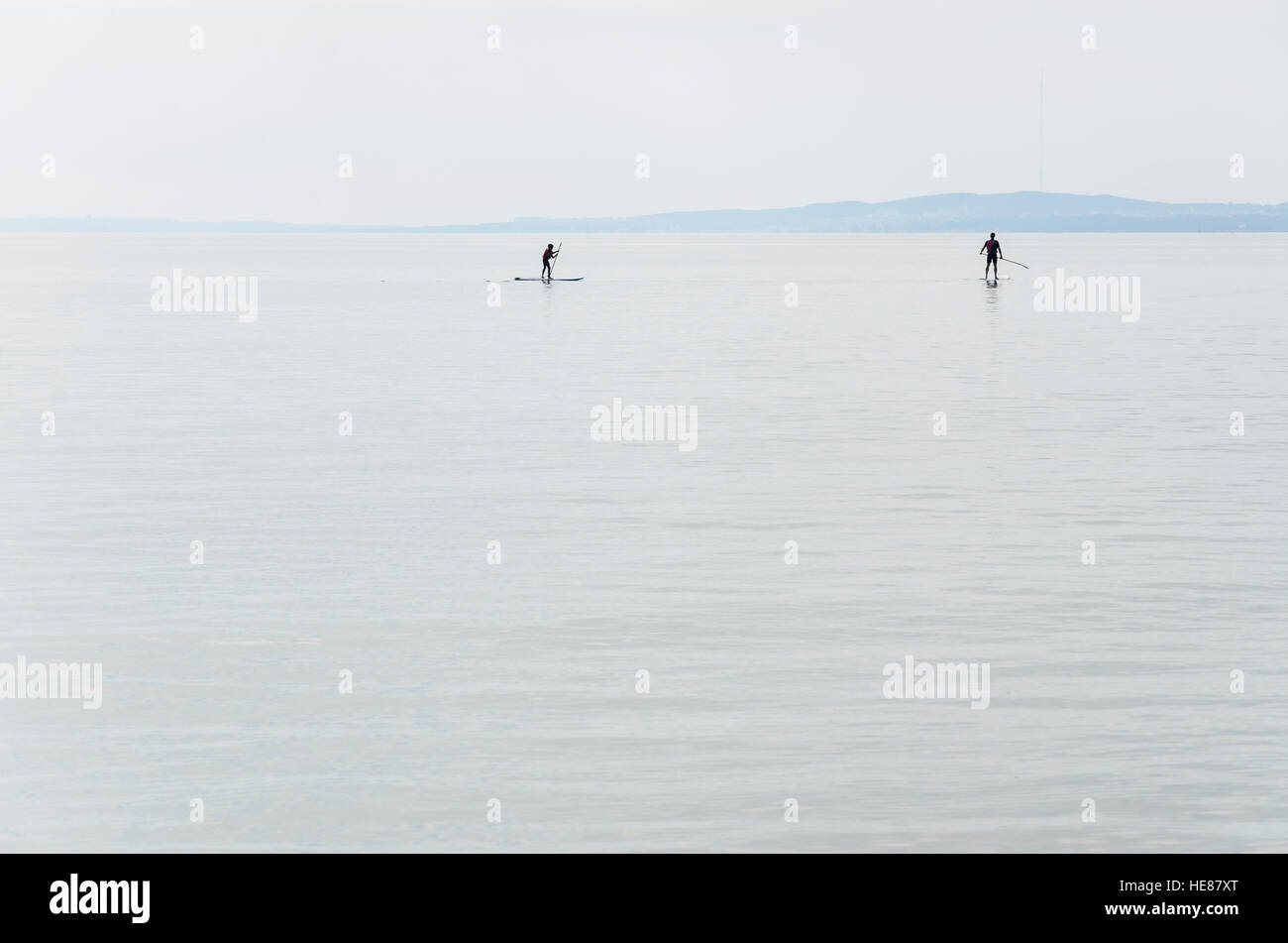 A surfers view in Playa Lisa beach, Alicante province, Spain Stock ...