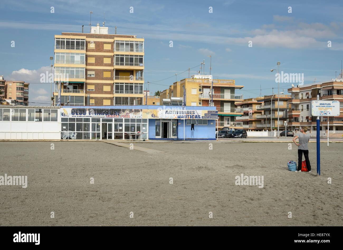 A view of Playa Lisa beach, Alicante province, Spain Stock Photo - Alamy