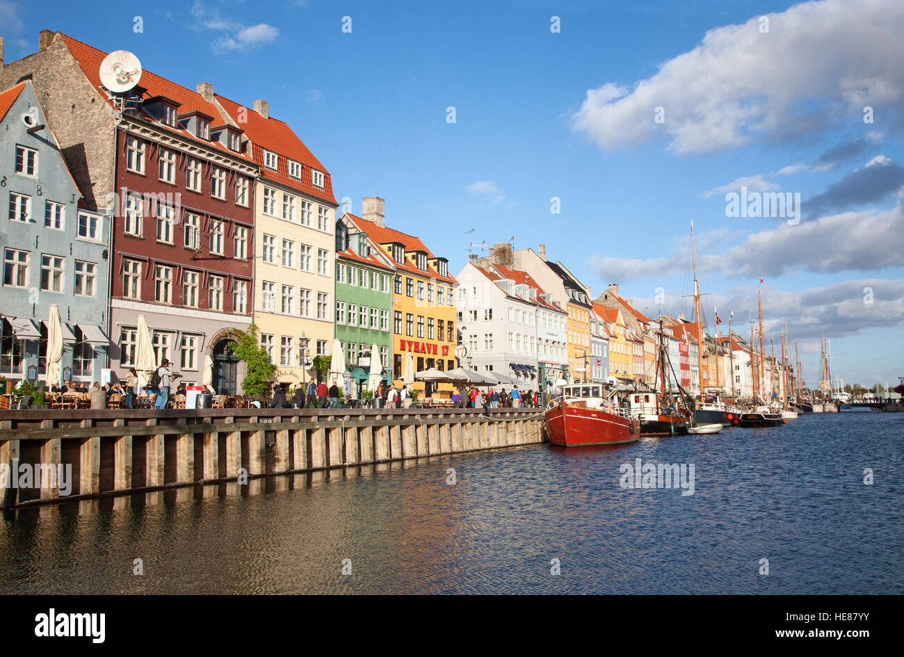 COPENHAGEN, DENMARK - AUGUST 25: unidentified people enjoying sunny ...
