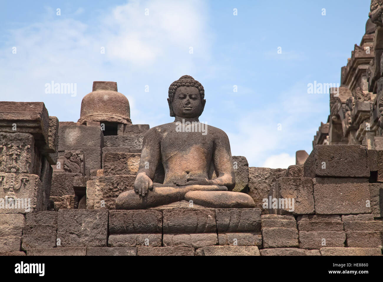 Borobudur temple near Yogyakarta on Java island, Indonesia Stock Photo ...