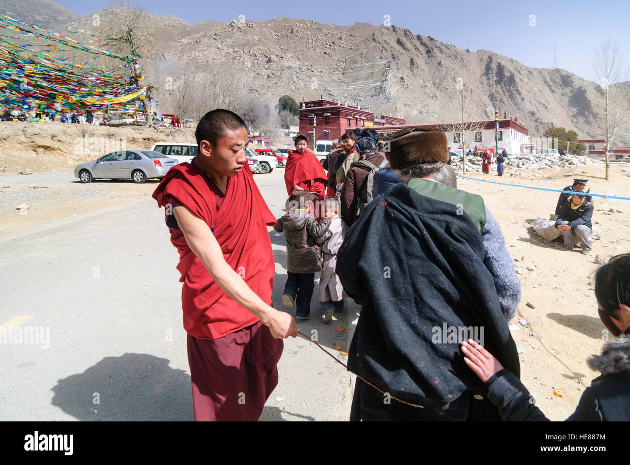 Nechung monastery former seat of the tibetan state oracle hi-res stock ...