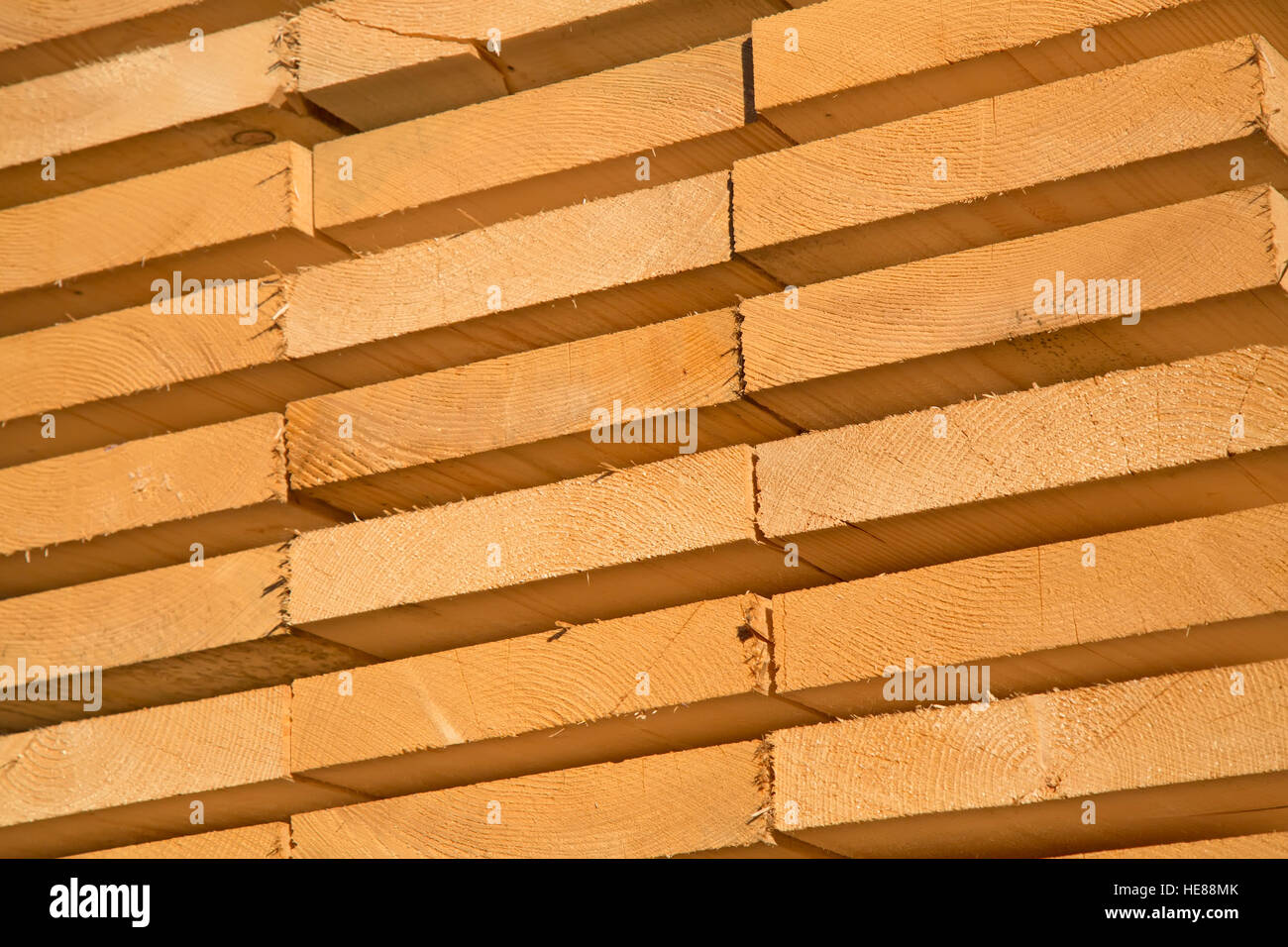 Stack of new wooden studs at the lumber yard Stock Photo - Alamy