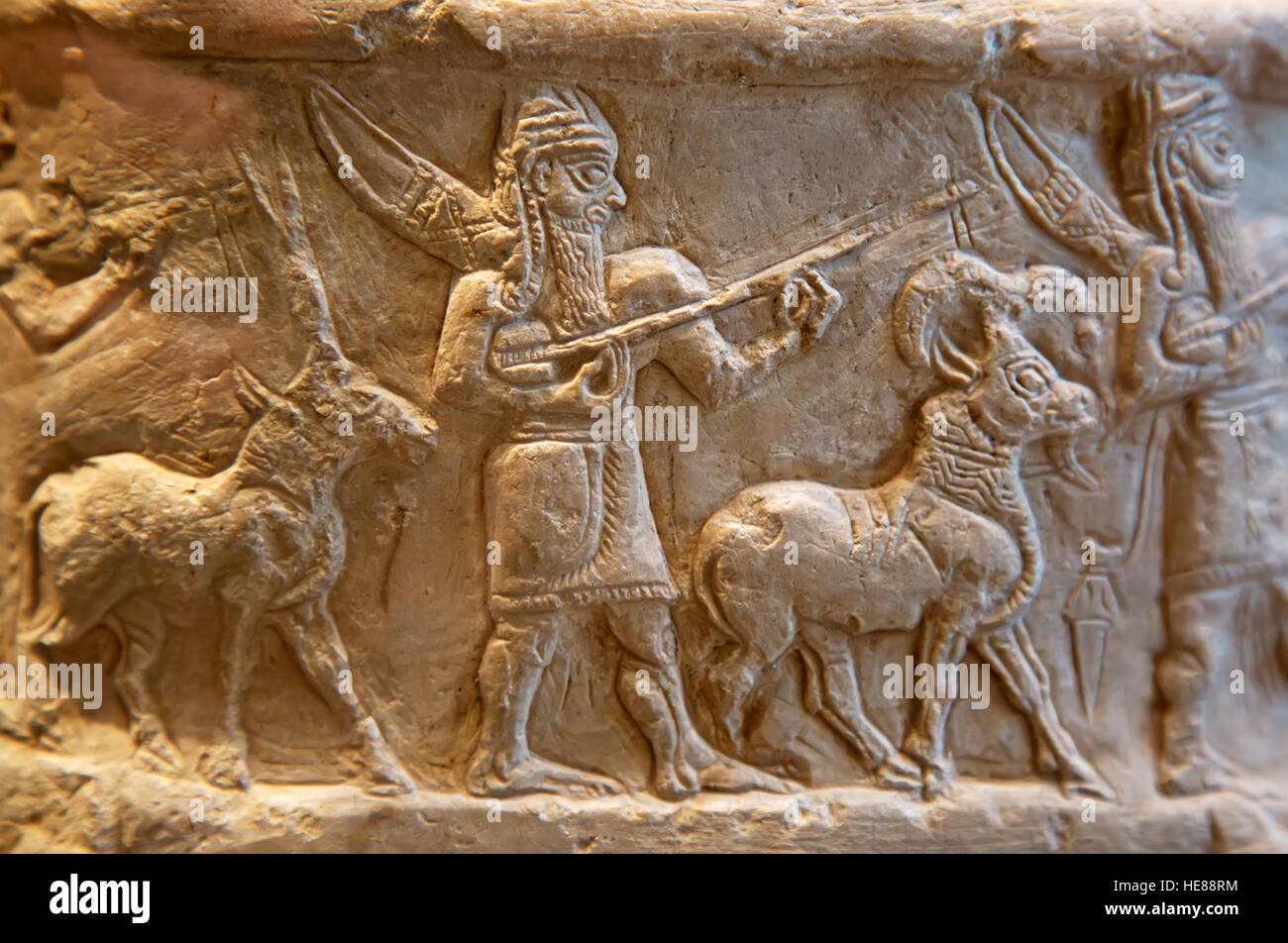 Ancient sumerian stone carving with cuneiform scripting Stock Photo - Alamy