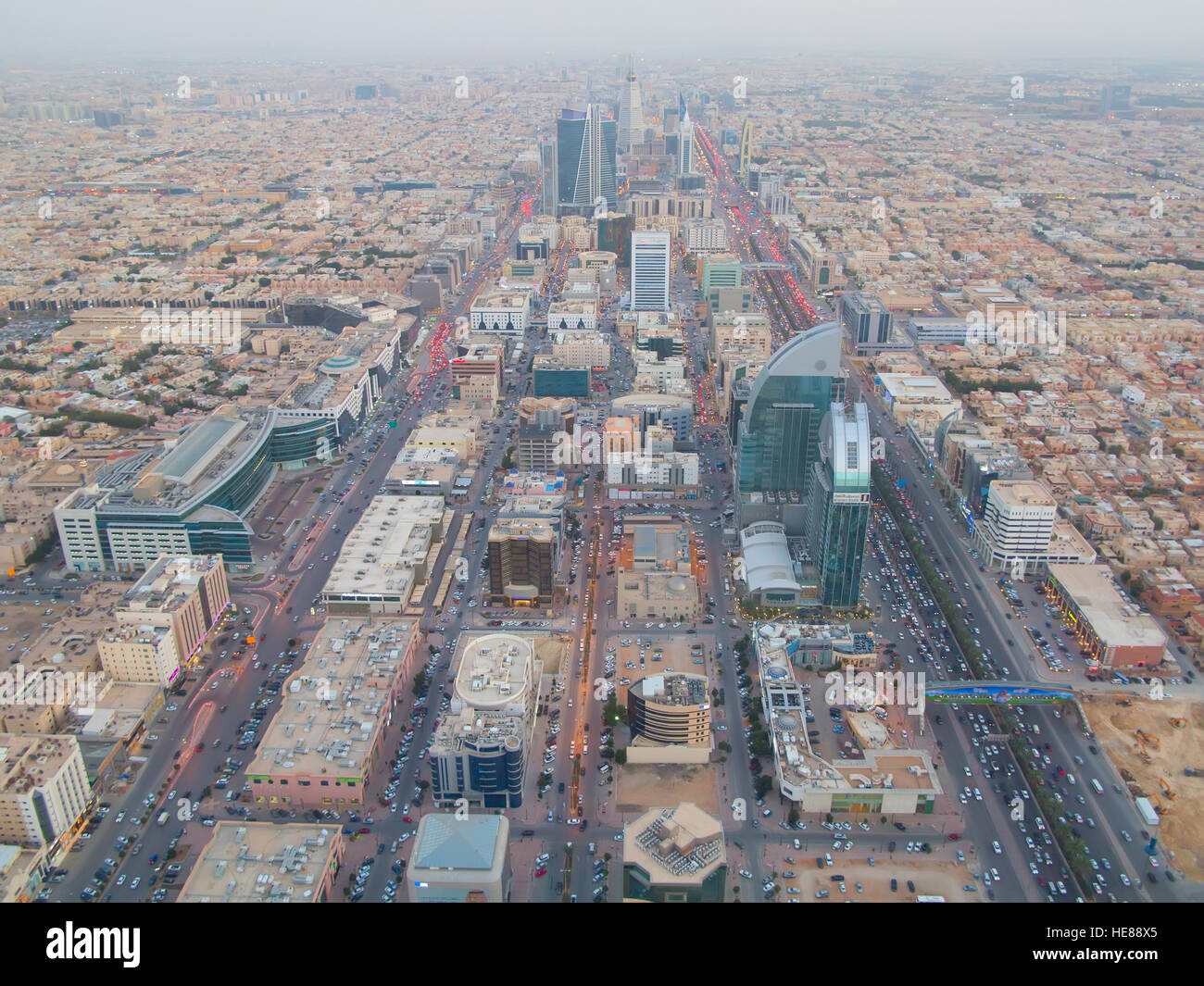 RIYADH - FEBRUARY 29: Aerial view of Riyadh downtown on February 29 ...