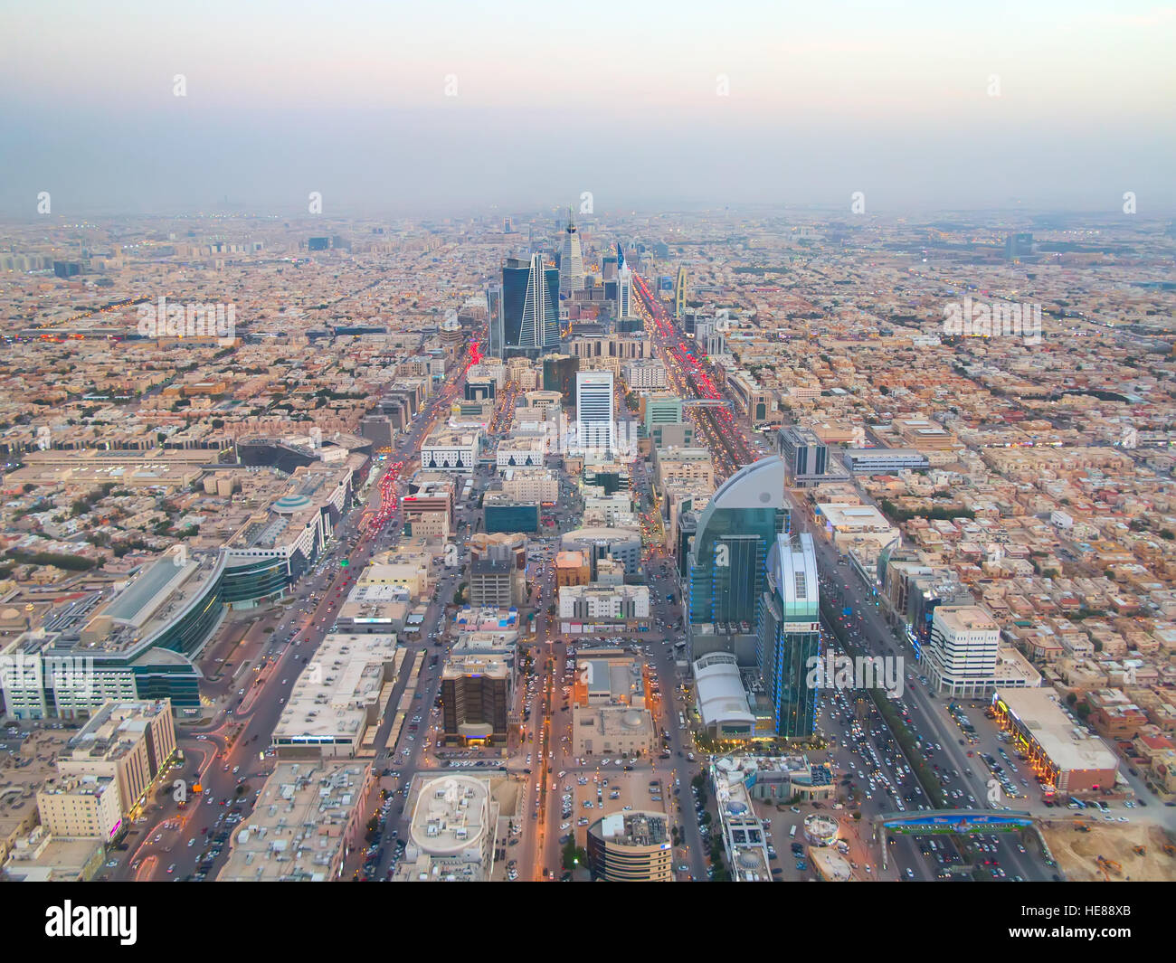 RIYADH - FEBRUARY 29: Aerial view of Riyadh downtown on February 29 ...