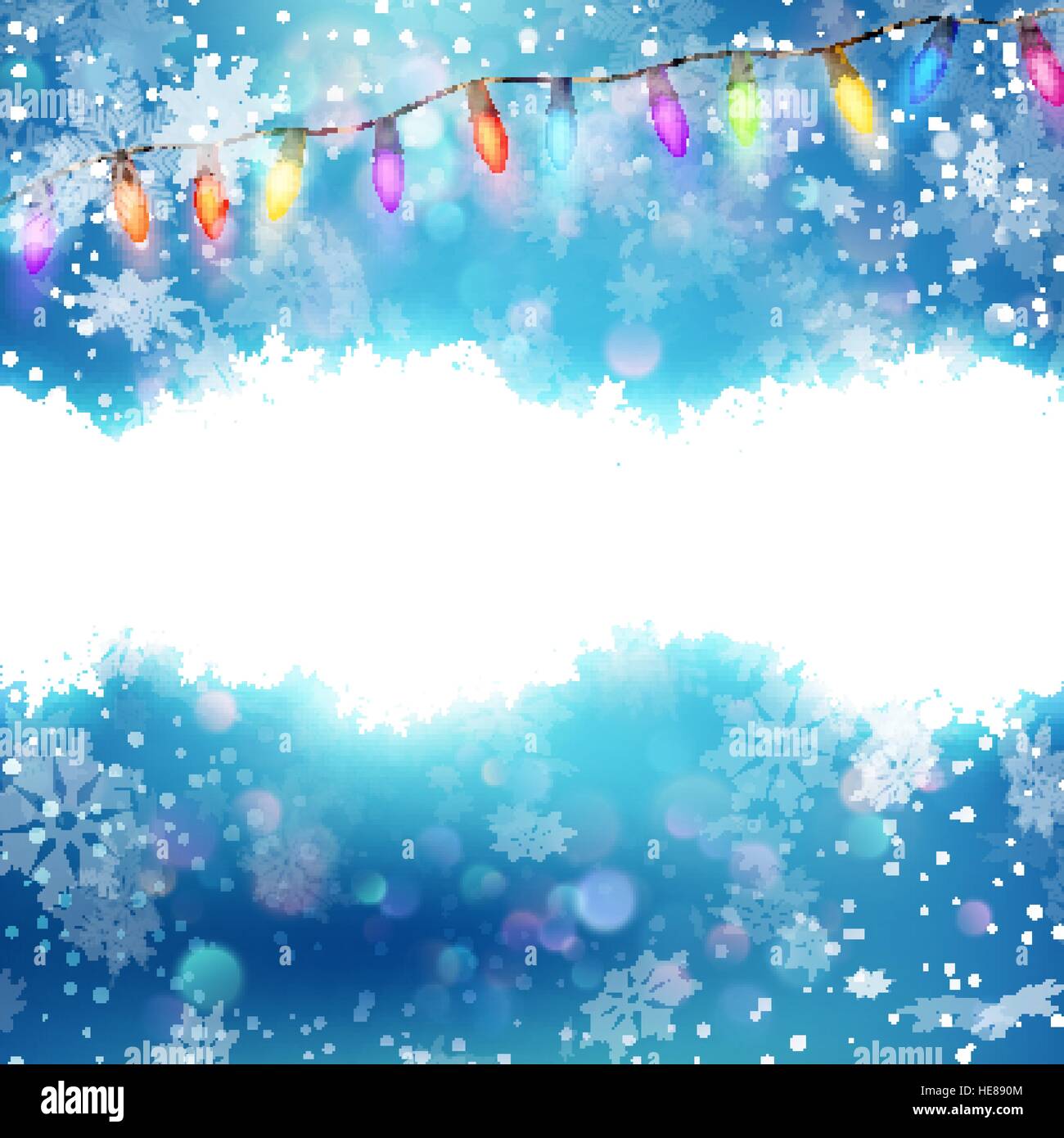 Snow falling light blue background hi-res stock photography and images ...