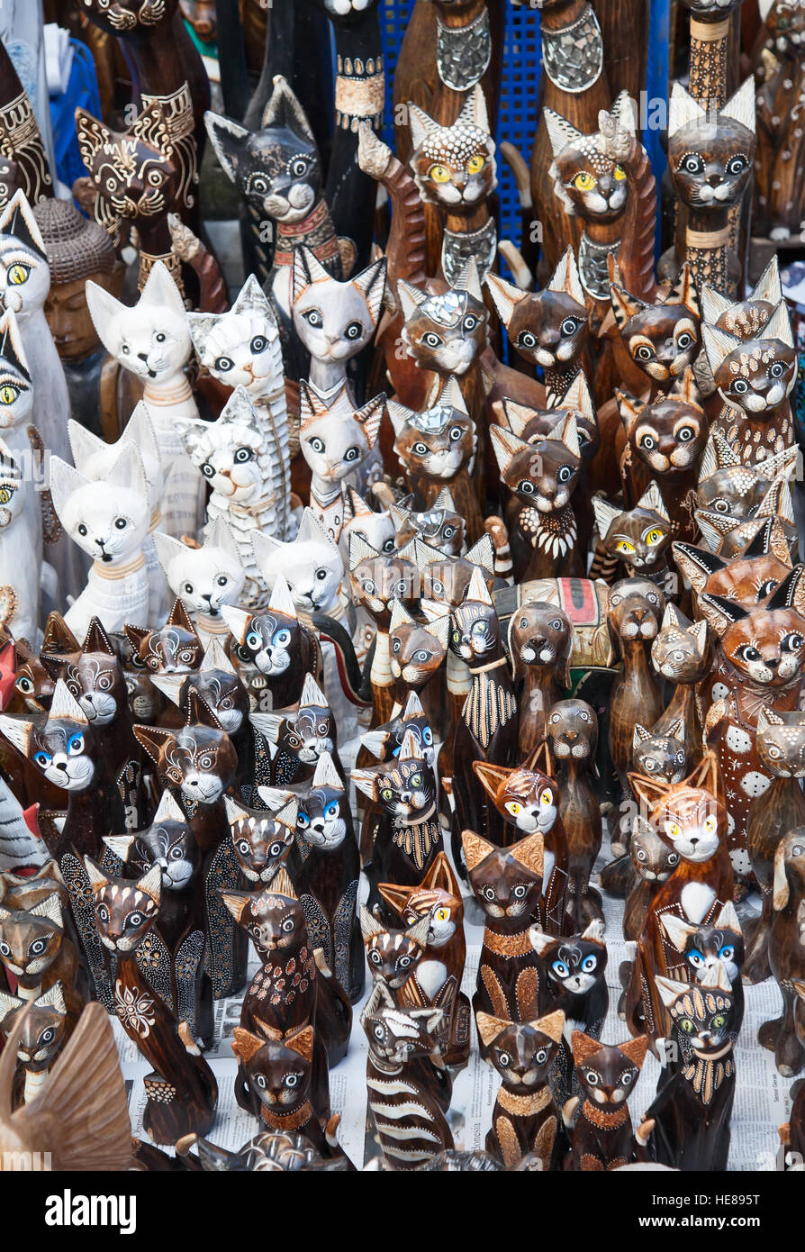 Traditional balinese street market in Ubud, Bali, Indonesia Stock Photo ...