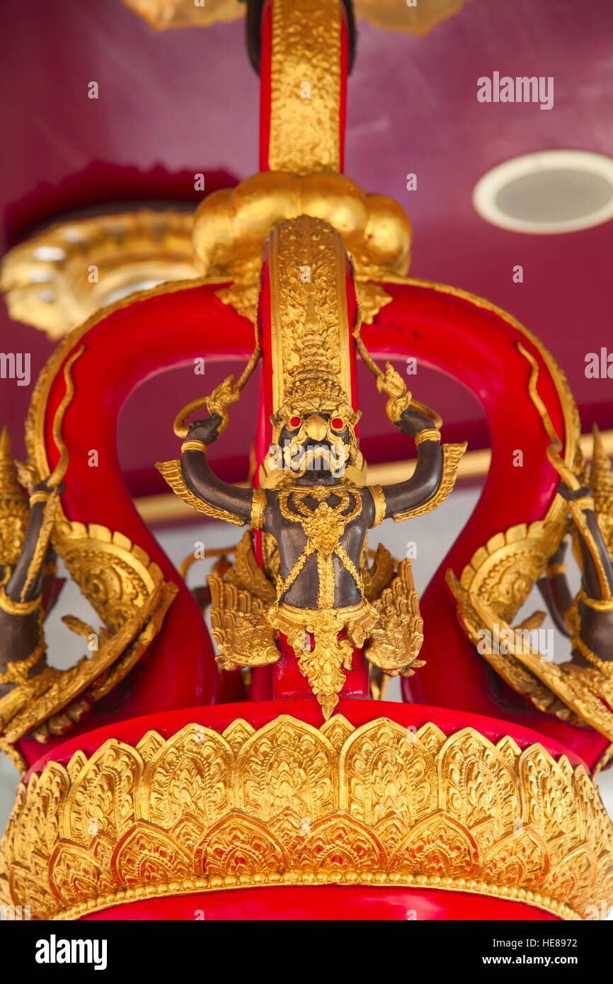 Bronze bell in the traditional thai temple Stock Photo - Alamy