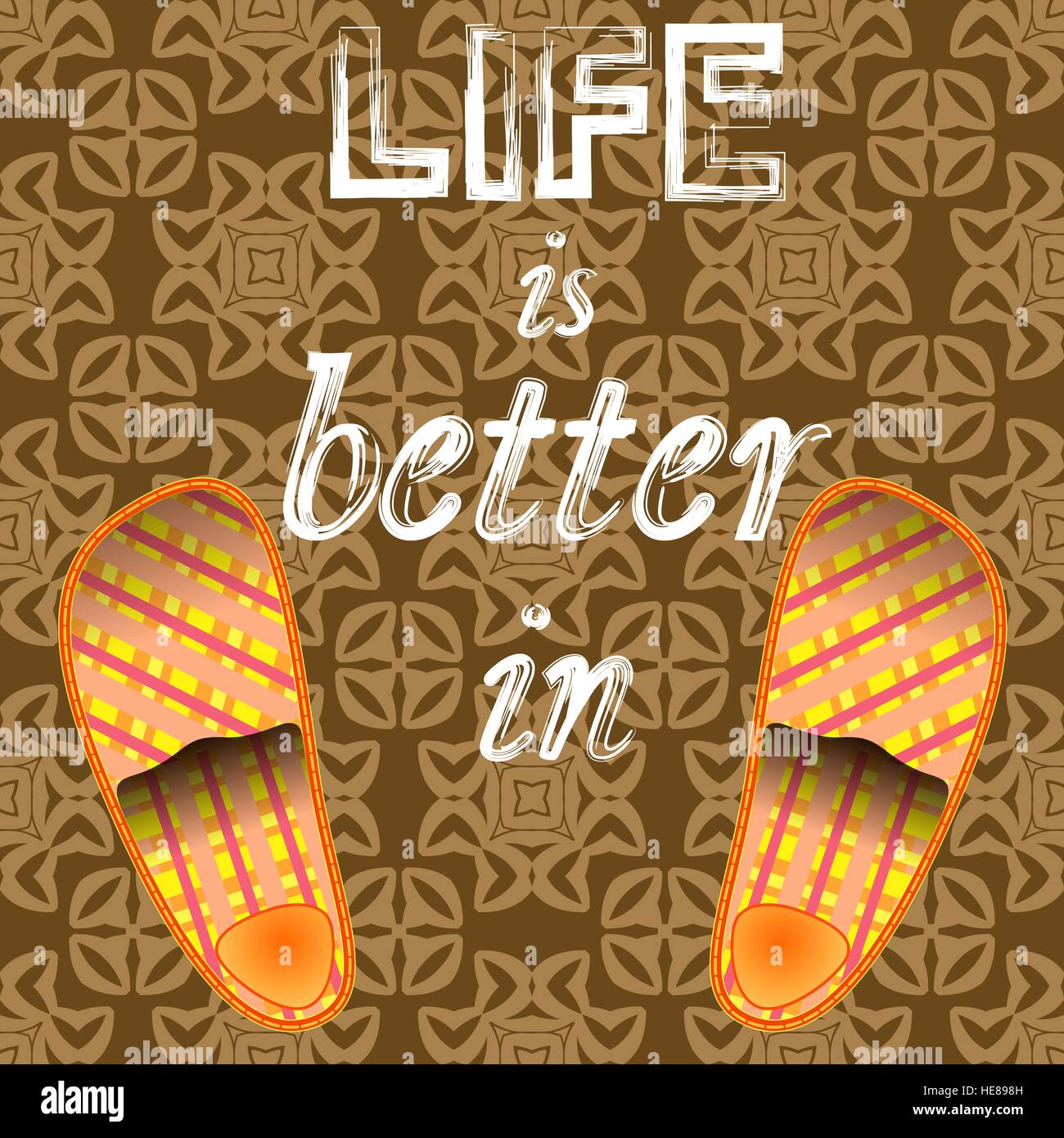 Home Slippers Poster Stock Vector Image & Art - Alamy