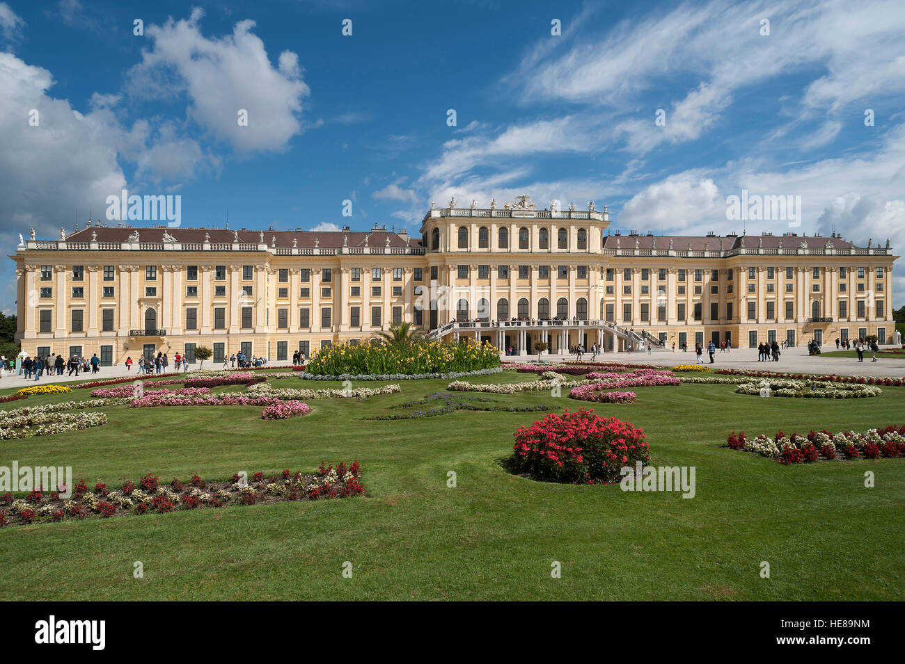 Schönbrunn Palace with palace gardens, Vienna, Austria Stock Photo - Alamy