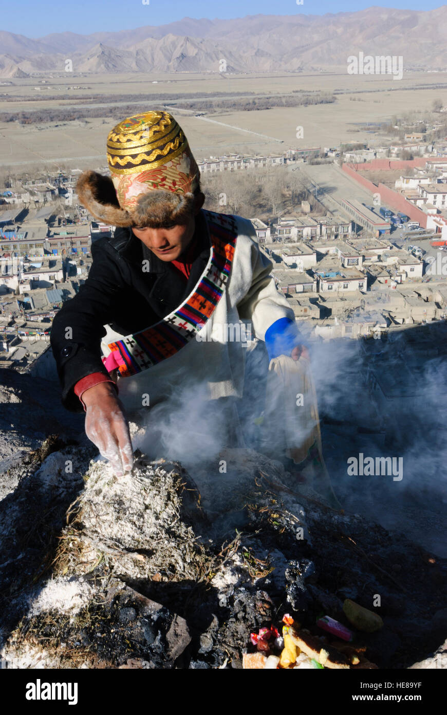 Tibetan sacrifice tsampa dough from barl hi-res stock photography and ...
