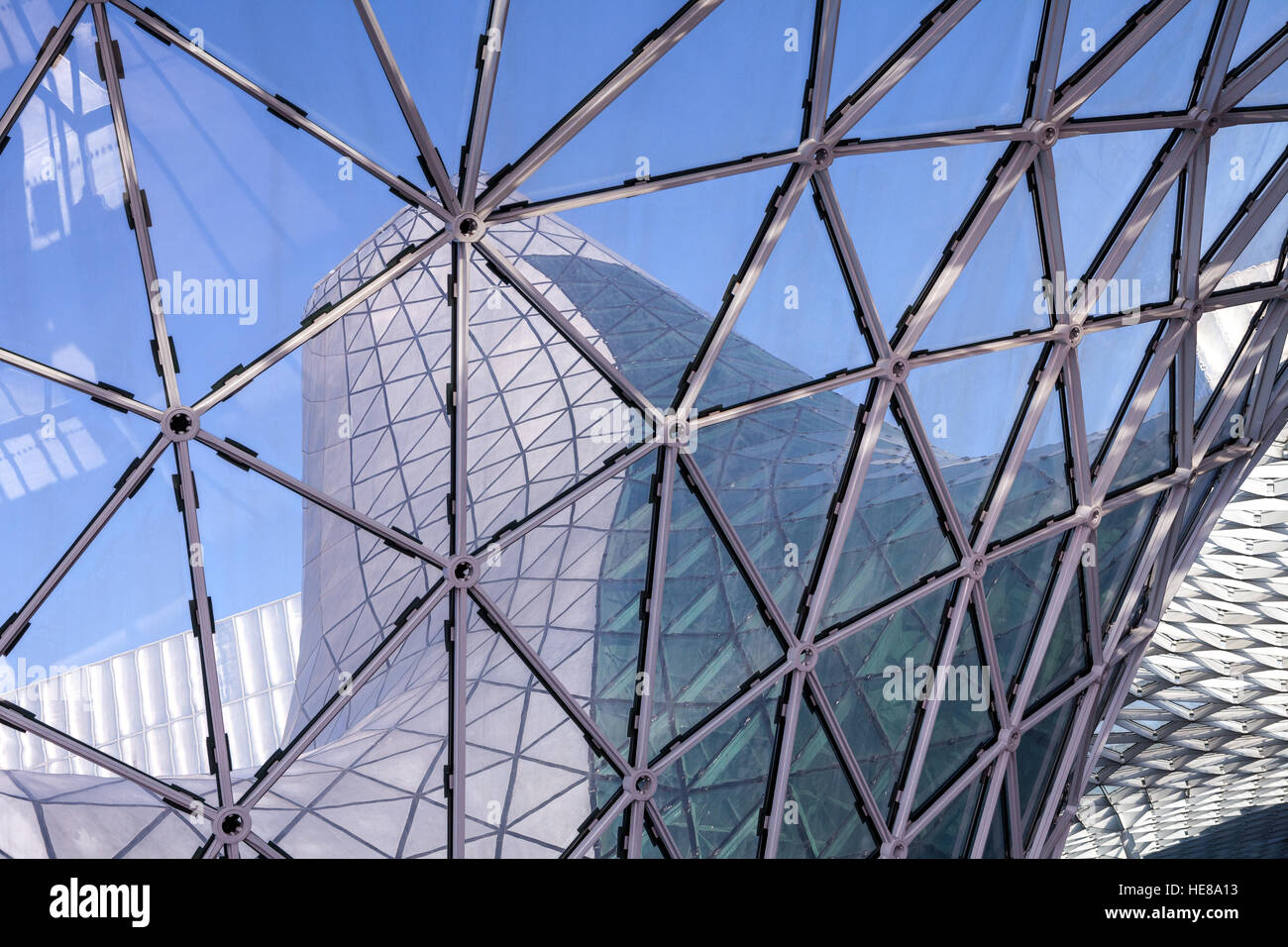 MILAN,ITALY - DECEMBER 08:Interior of Fieramilano Business Center ...