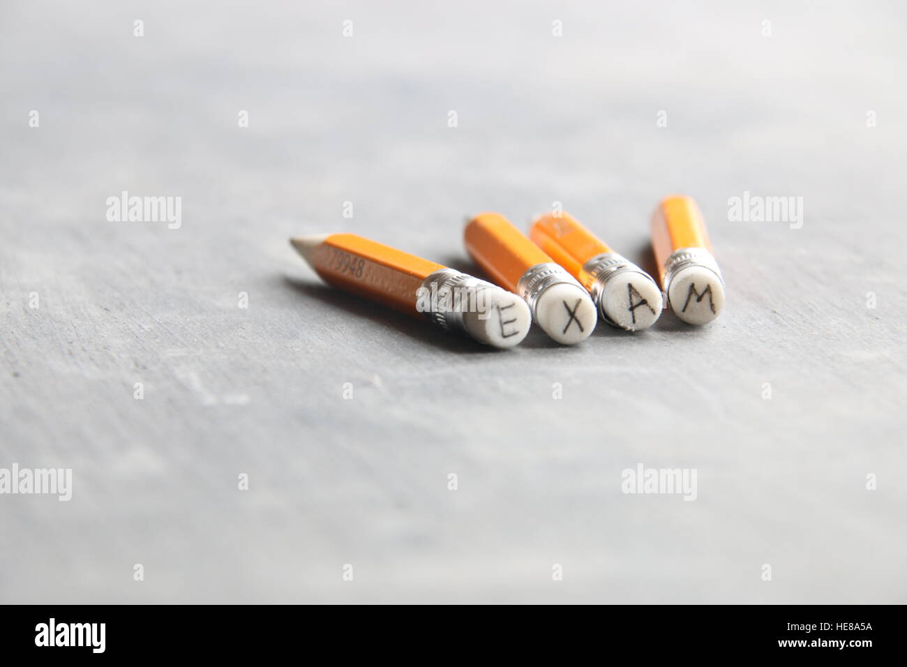 exam or testing idea, inscription on pencil Stock Photo - Alamy