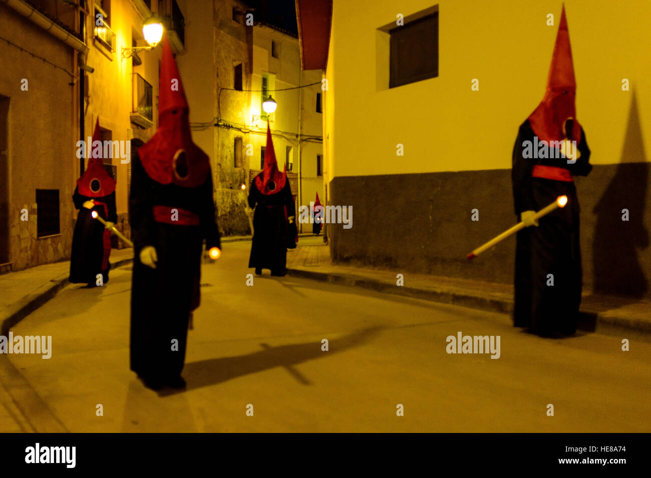 Holy week celebration in La Puebla de Hijar, Spain Stock Photo - Alamy